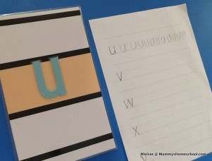 [Montessori Printable] Writing on a line – Owlissimo's Blog